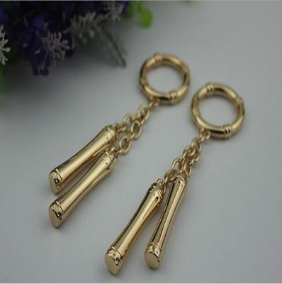 China Handbag accessories decorative hardware light gold metal hanging charm for straps for sale