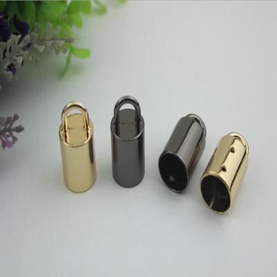 China Wholesale fashion 14mm light gold zinc alloy bag hardware metal caps for tassel for sale