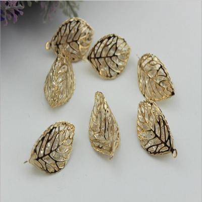 China Handmade DIY alloy gold leaves diamond ball pendant bracelet necklace for  bag/ clothing accessories for sale