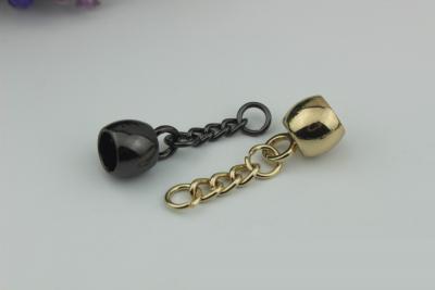 China India style zinc alloy handbag hardware custom light gold 10 mm metal tassel cap for sale