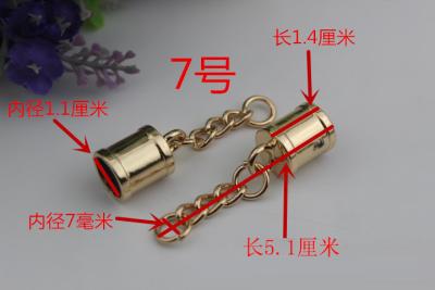 China 2018 Fashion light gold metal bead rope end cap metal caps for tassel bag accessory for sale