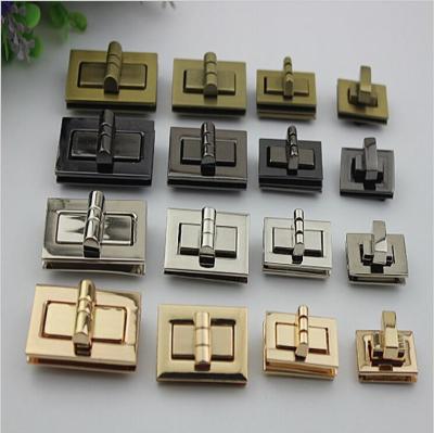 China Good price zinc alloy multi-color leather handbags fittings metal turn lock for sale