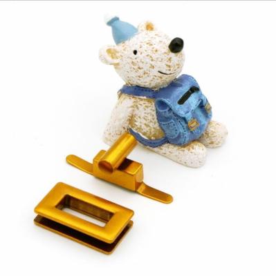 China Custom Fashion Zinc Alloy Handbag Hardware Square Metal Bag Twist Turn Lock for sale