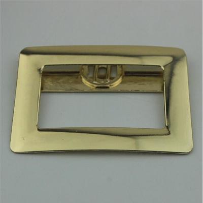 China Custom shiny gold zinc alloy rectangle magnetic button lock for handbags for sale