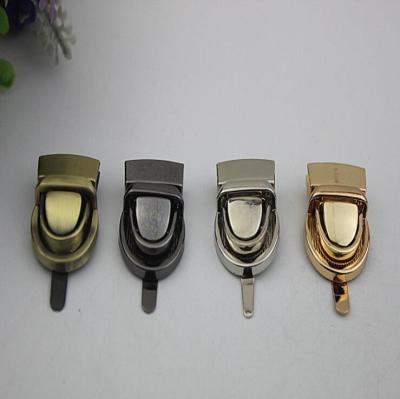 China Professional Custom Zinc Alloy Nickel Metal Push Lock For Handbags for sale