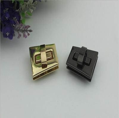 China New design light gold irregular shape twist lock purse hardware for handbag for sale