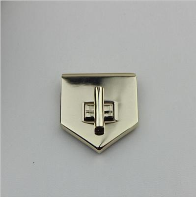 China Europe style high quality bag metal accessories nickel color irregular triangle shape twist locks for sale