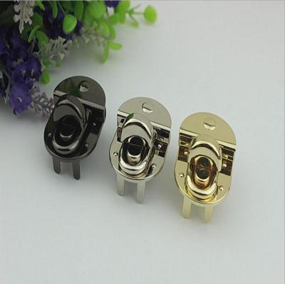 China High level plating nickel free gold color metal purse turn locks for sale