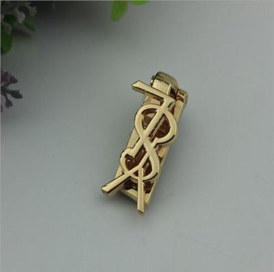 China Superb quality custom zinc alloy brand fashion bag gold metal turn locks for sale
