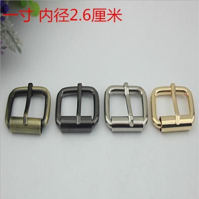 China Bag Hardware 26 MM Iron Shiny Nickel Plating Roller Pin Buckle for handbag for sale