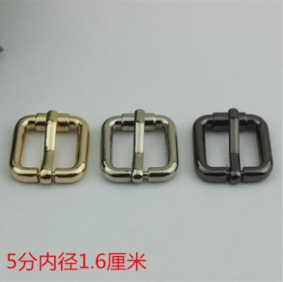 China Reversible Belt Nickel Color Metal Pin Buckle Zinc Alloy 16 MM Roller Buckle For Handbag for sale