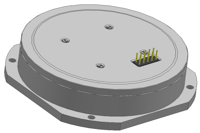 MFOG-910 Fiber Optic Gyroscope outline diagram - side view