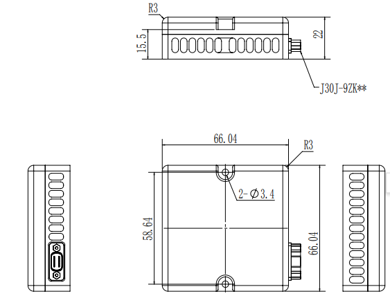 Compact UAV Anti-Jamming GNSS GPS Antenna installation diagram