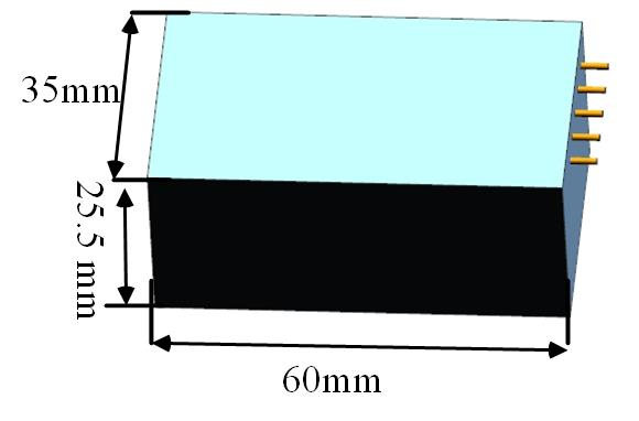 Mechanical interface diagram of MFOG-095 fiber optic gyroscope