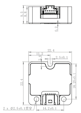6-DOF IMU Sensor structure diagram