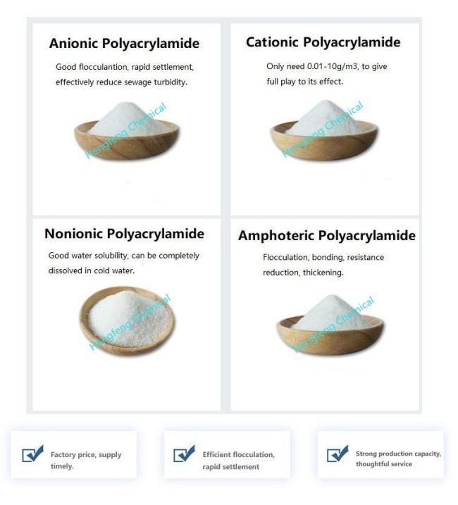 Fast Delivery Cationic Anionic Nonionic Polyacrylamide Flocculant CPAM Polymer for Sludge Dewatering