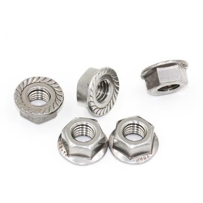 China SGS Certified Stainless Steel Hex Flange Nut M7 M8 M10 304 Grade 6.8/ 8.8/ 10.9/ 12.9 for sale