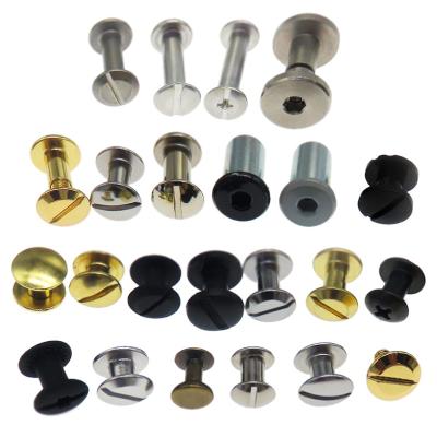 China Parafusos de Chicago masculino e feminino para cinto de couro Ouro Alumínio Titânio aço inoxidável latão for sale