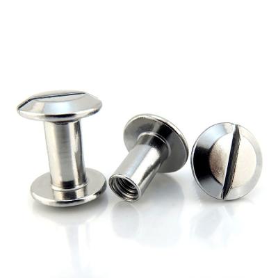 중국 맞춤 슬롯 은색 남성 여성 평면 머리 벨트 연결을위한 시카고 나사 판매용