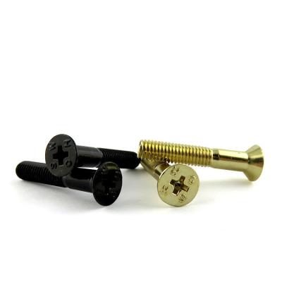 China 4.65mm Thread Diameter Custom Color Non Standard Flat Head Hex Socket Screw for Skateboard for sale