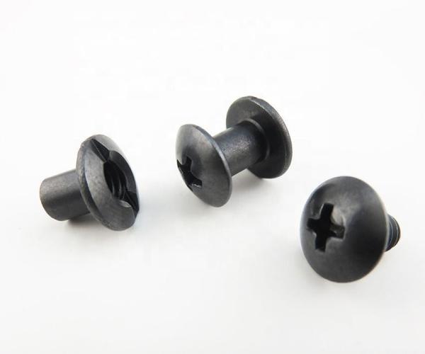 Quality Binding Head Style Carbon Steel Chicago Screw Black Metal Screw Fastener for sale
