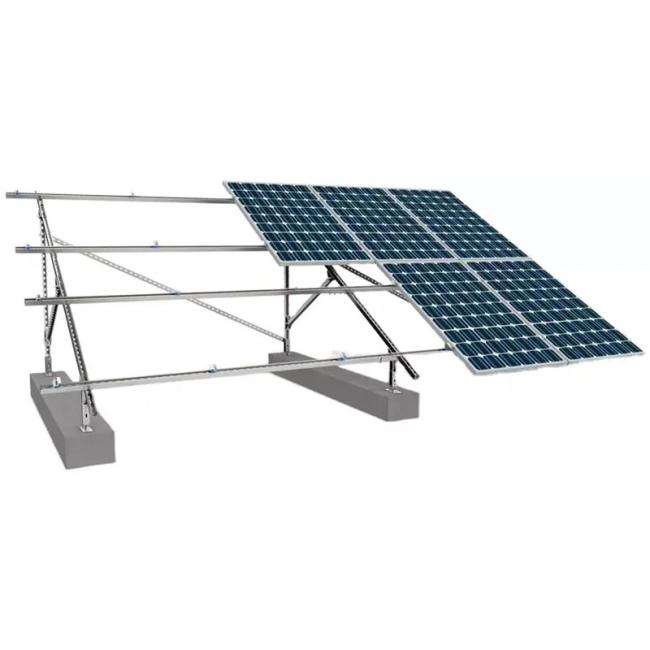 Solar PV bracket installation on rooftop showing strut channel design