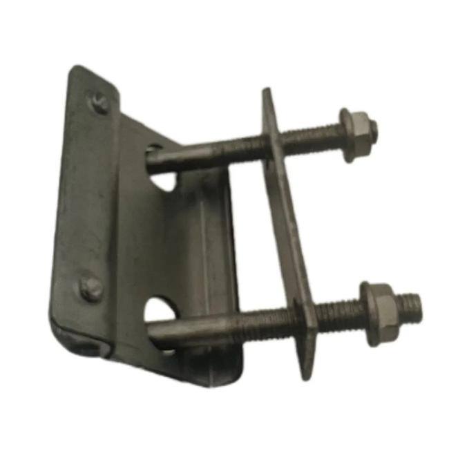 Close-up view of solar panel mounting bracket components