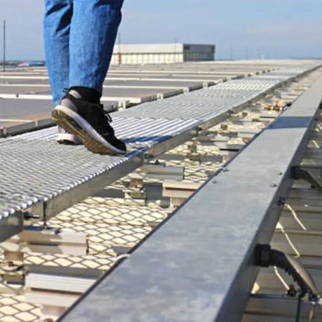 Solar Rooftop Walkway installed on a commercial roof