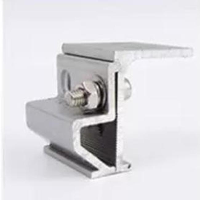 Premium aluminum solar panel roof clamps installed on photovoltaic system