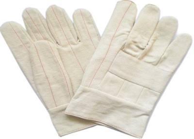 China Luvas 100% de trabalho da dupla camada de Hotmill da lona do Tatting com punho da segurança à venda