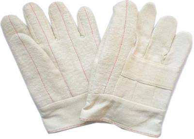 China Luvas 100% de trabalho da dupla camada de Hotmill da lona do Tatting com punho da segurança à venda