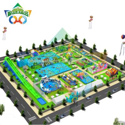 China Water park inflatable water slide commercial inflatable play pool inflatable water parks suppliers Te koop