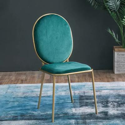 China Washable Gold Plated Faux Leather And Metal Dining Chair Rust Proof for sale