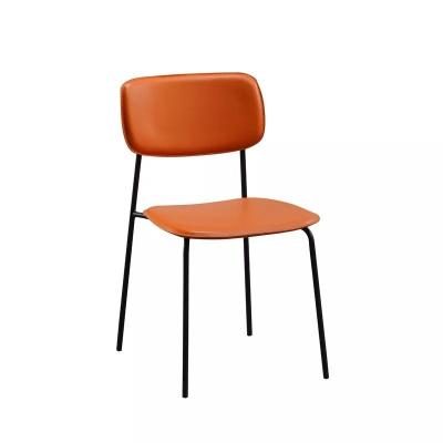 China PU Italian Style Dining Chairs With Stainless Steel Legs 150kg Bearing Capacity for sale