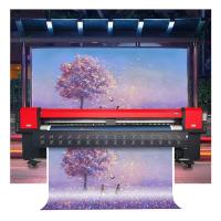 China 3.2m Banner Flex Printer 4 I3200 Printheads 60 sqm/h Eco Solvent Printing Machine for sale