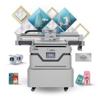 China UV Flatbed Printer 6090 3 Head CMYKWV 600x900mm Printing Area for Metal Glass Acrylic for sale