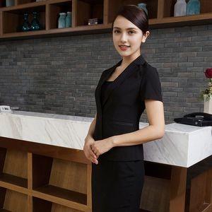Quality Hotel Bar Clothes Short Sleeve Cotton Chef Kitchen Manager Uniform for Restaurant for sale