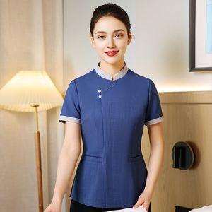 China Designs Hotel Uniform Staff Work Wear Restaurant Cleaning Uniform for sale