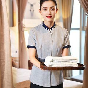 China New Quality 2025 Wholesale OEM Hotel Designs Nanny Housekeeping Cleaning Uniform for sale