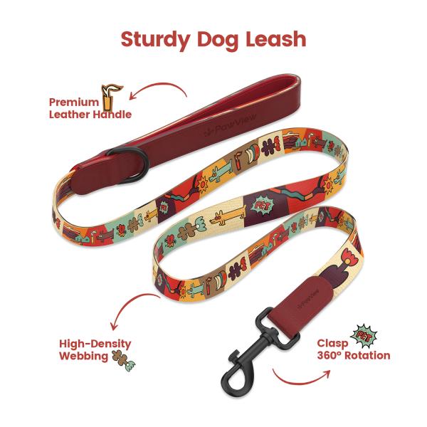Quality Durable Custom Printed Dog Leash with Animal Pattern for sale