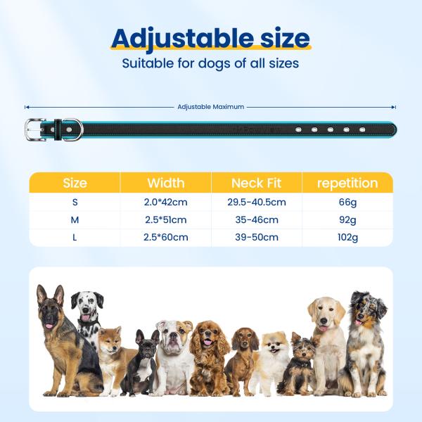 Quality Custom Luxury Dog Collar Leather Waterproof Personalized Design for sale
