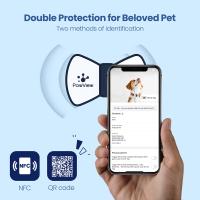 China Pawview Silicone Pet Dog ID Tag with QR NFC Code for sale