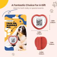 China Silicone Pet Dog ID Tag NFC QR Code Heart Shape for sale