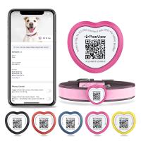 China Silicone Pet Dog ID Tag with QR Code Heart Shape for sale