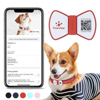 China Custom Silicone Dog ID Tag with Floral Pattern and APP Tracking for sale