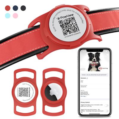 China Food-Grade Silicone Dog ID Tag with Anti-Lost Tracker APP for sale