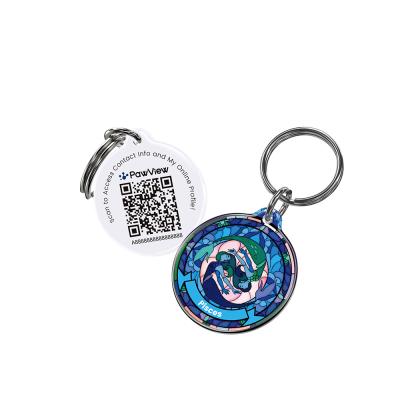 China Pawview Luxury Heart Shaped Pet Dog ID Tag Floral Pattern for sale