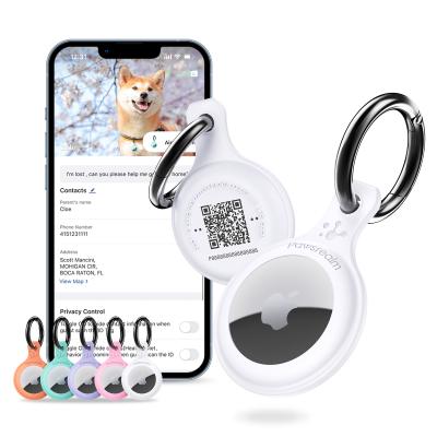 China Custom Silicone Dog ID Tag with AirTag Holder for Pets for sale