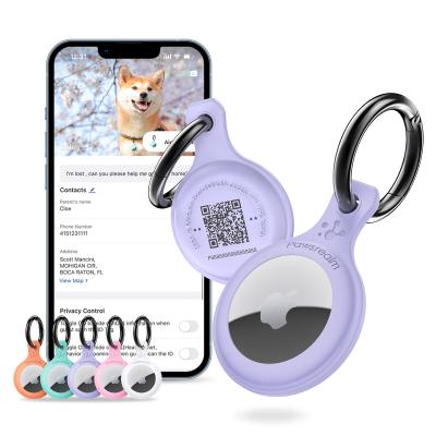 China Custom Silicone Dog ID Tag with NFC QR Code for Pets for sale