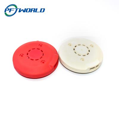 China Injection Molding Parts, Precision ABS Sensor, Red and White Parts for sale